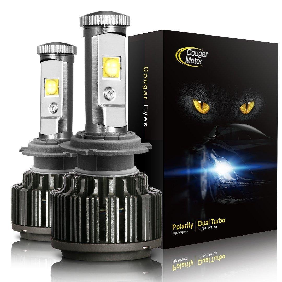 CougarMotor H7 LED Headlight Bulbs Kit - 7,200Lm 6000K Cool White