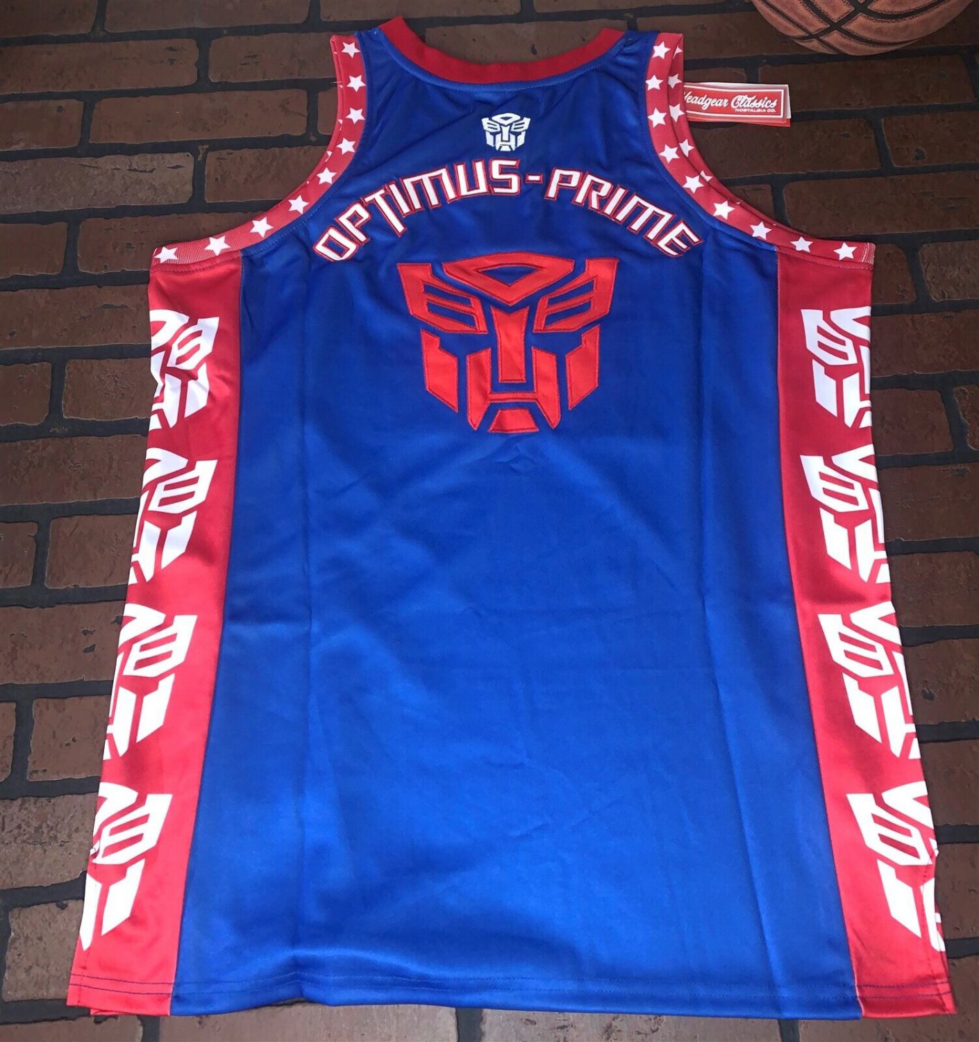 TRANSFORMERS / OPTIMUS PRIME Headgear Classics Basketball Jersey ~Never ...