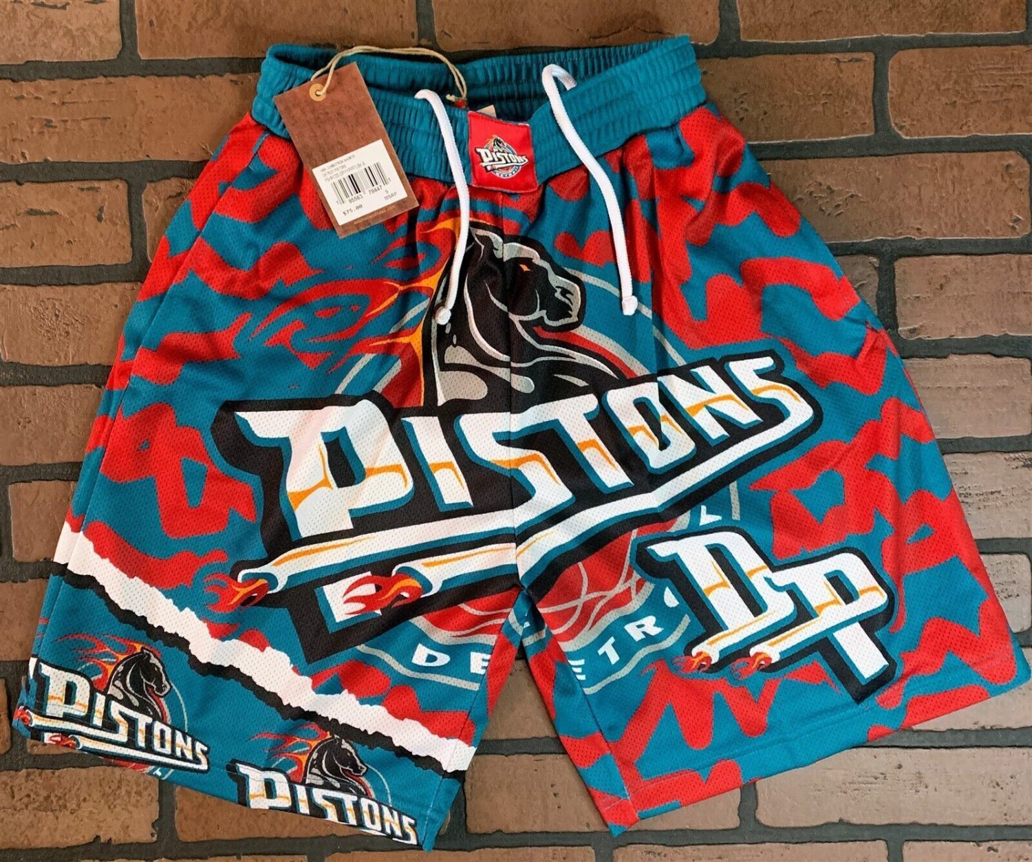 DETROIT PISTONS Mitchell & Ness Jumbotron 2.0 Sublimated Basketball ...