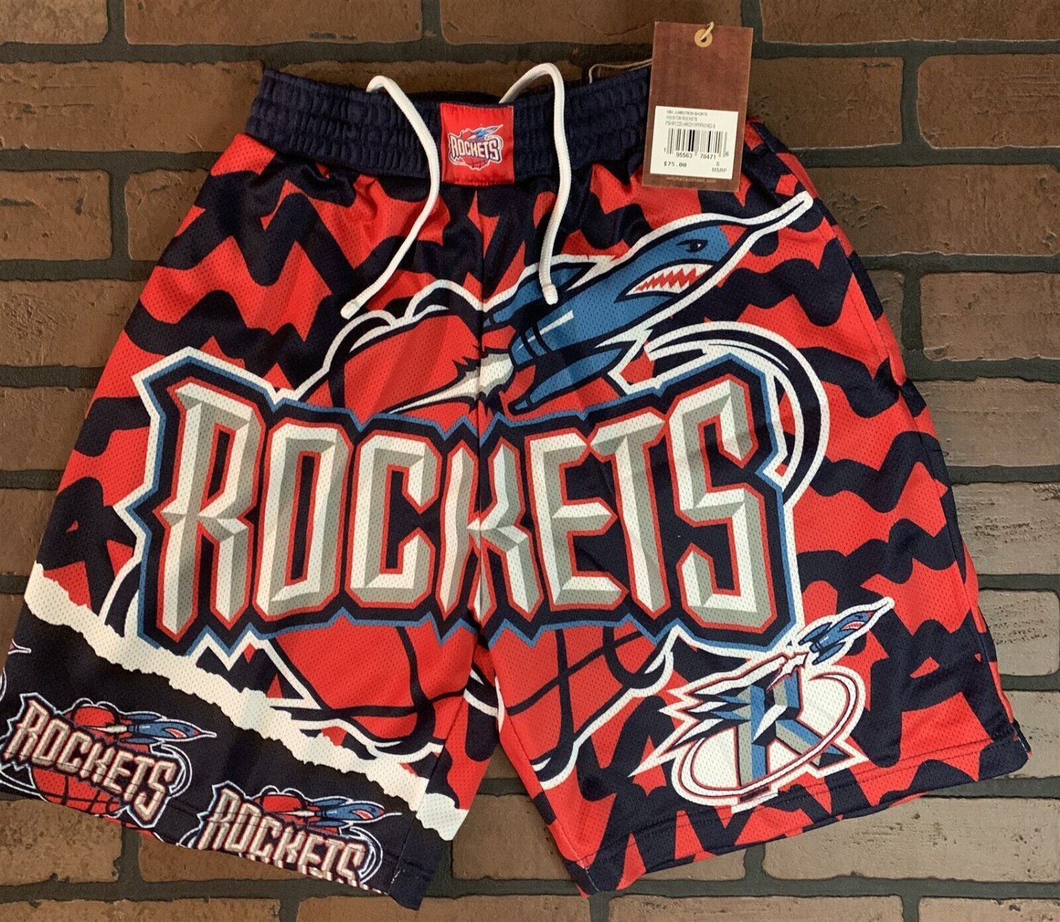 HOUSTON ROCKETS Mitchell & Ness Jumbotron 2.0 Sublimated Basketball ...