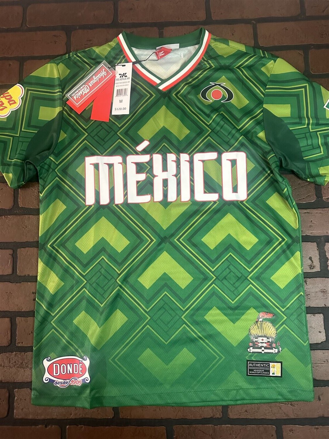 MEXICO 1990 World Cup National Team Headgear Classics Soccer Jersey ...