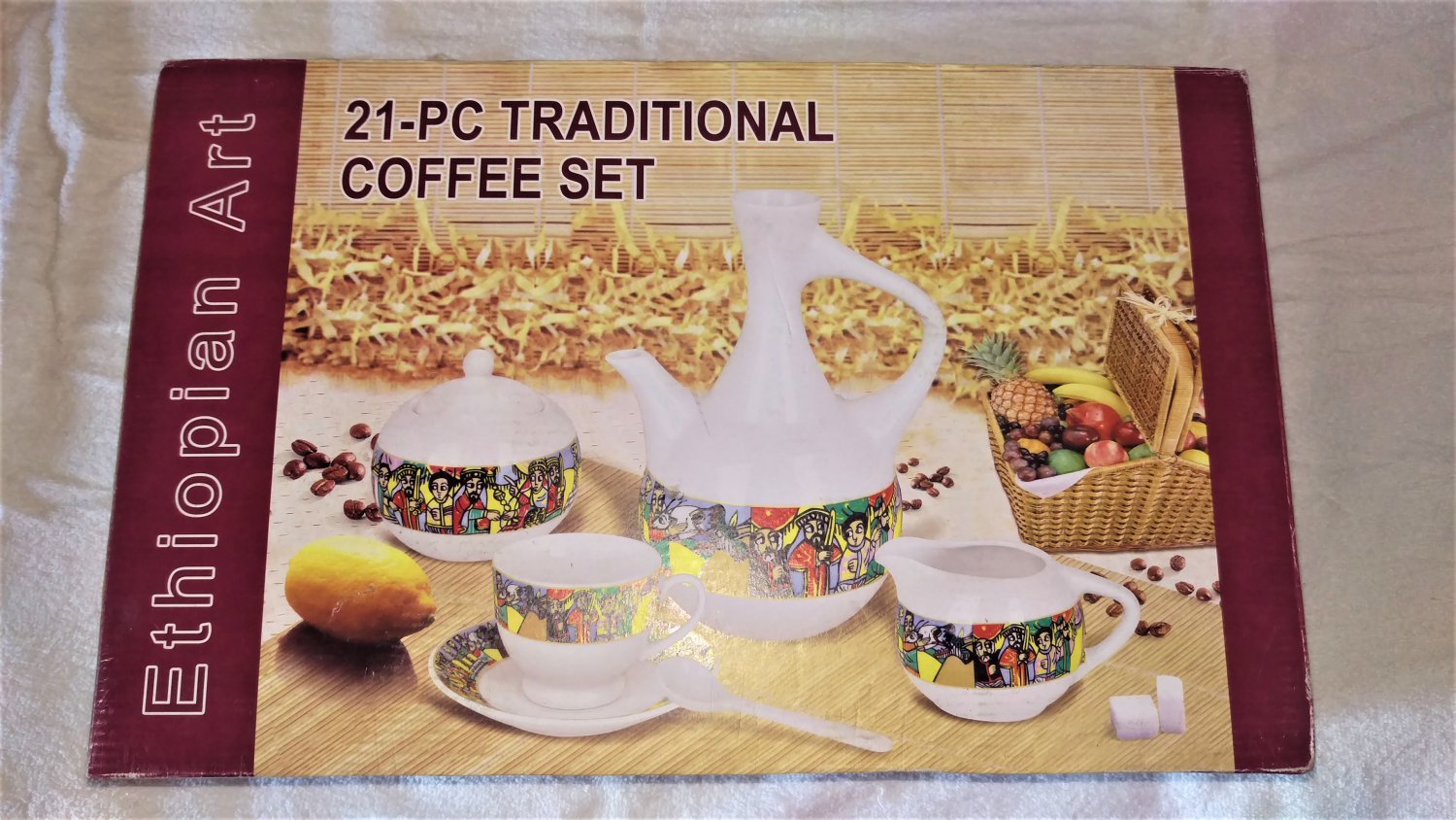 Ethiopian/Eritrean 21 PC Ceramic Saba Coffee set. Limited Time free ...