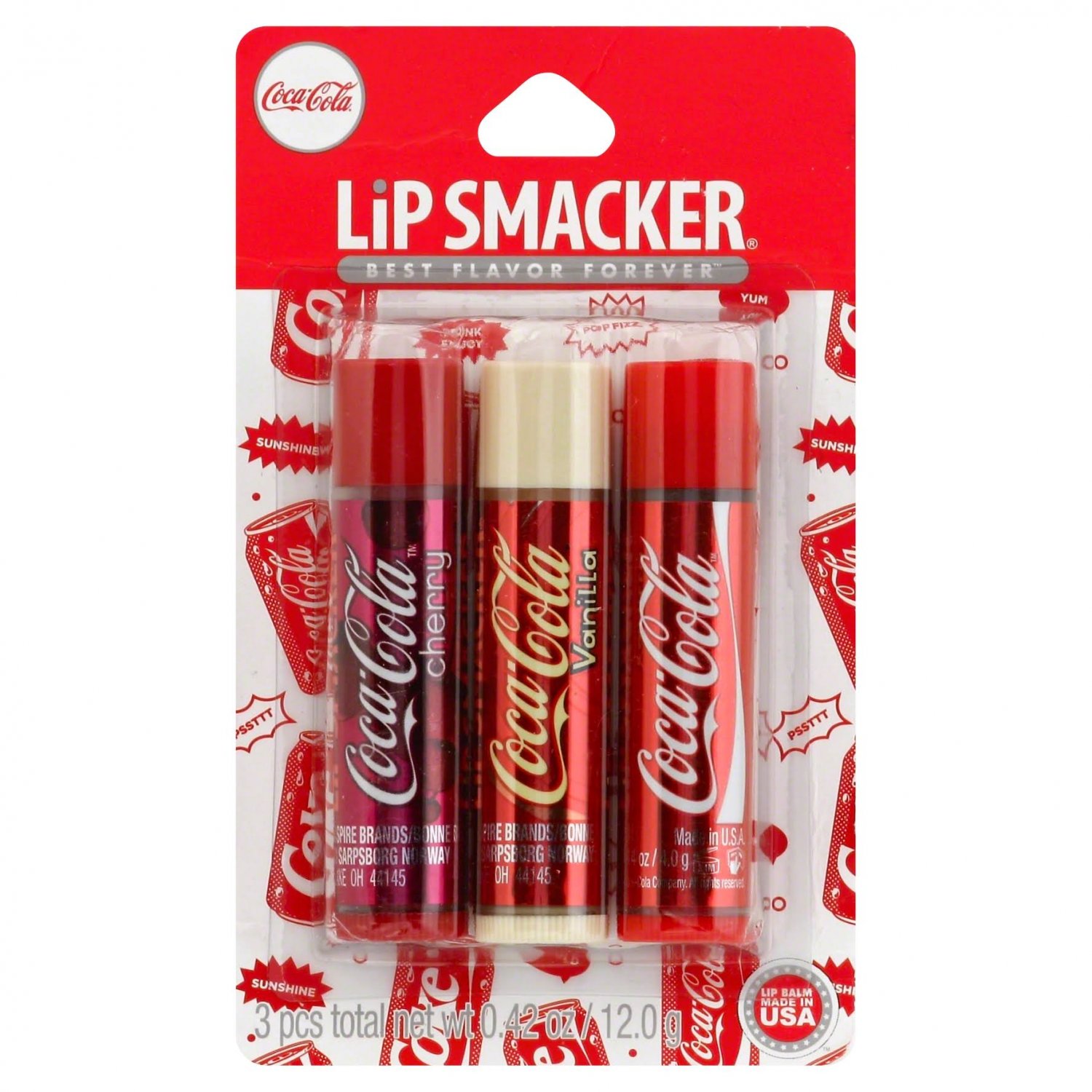 Bonne BellLip Smackers Best Flavor Forever Coke Coca Cola Trio Lip Balm