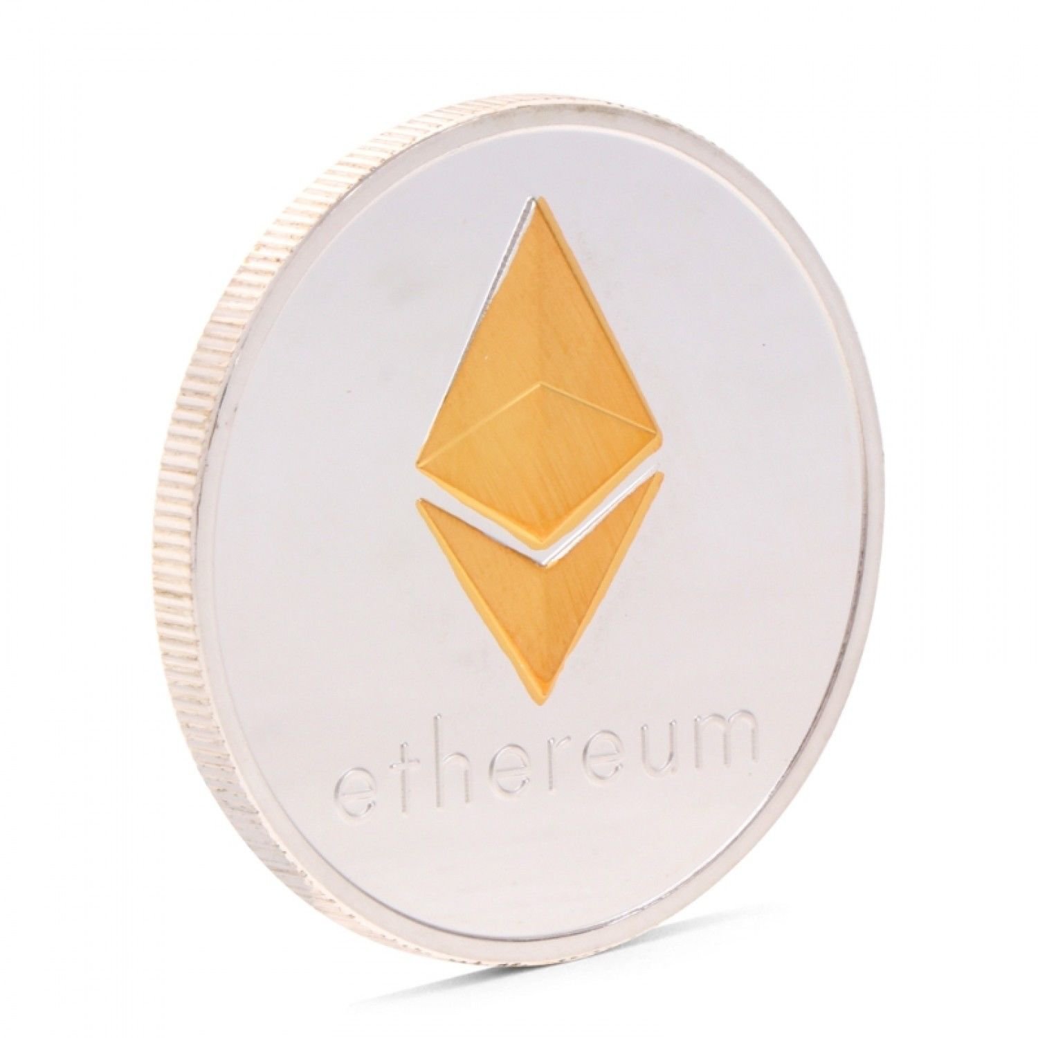 2 PCS Ethereum Physical Silver Plated Commemorative Challenge Coin ...