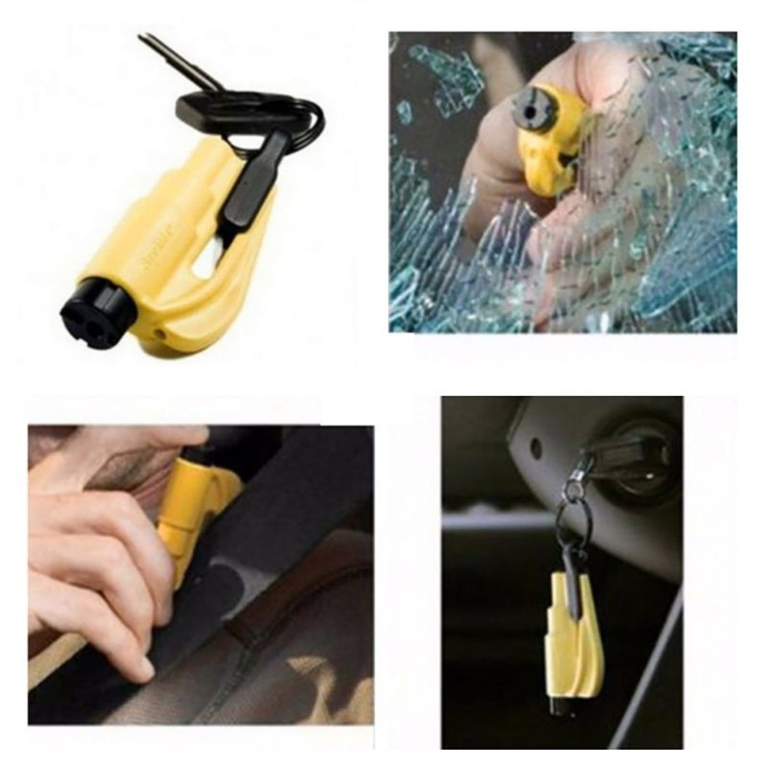3-In-1 Seat Belt Cutter And Car Window Breaker - Life-Saving Escape Tool