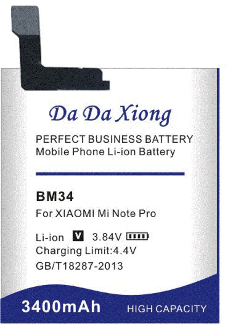 3400mAh BM34 Battery for Xiaomi Mi Note Pro Battery Mobile Replacement Battery