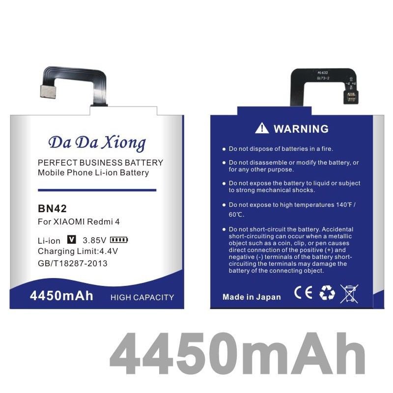 4450mAh Battery for Xiaomi Redmi 4 Battery Hongmi 4 for 2G RAM 16G ROM ...