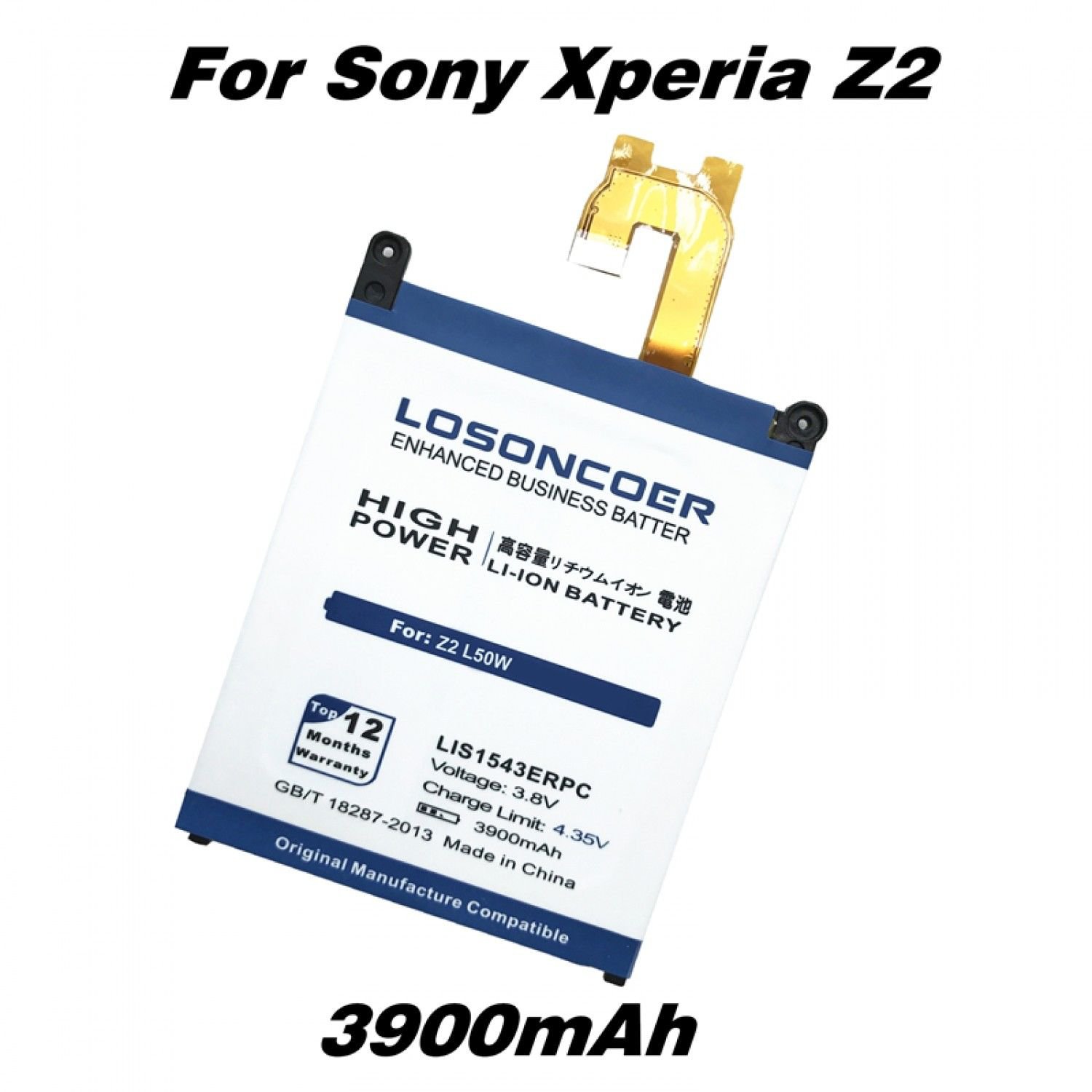 3900mAh Battery For Sony Ericsson Z2 Battery L50w L50U L50T Sirius SO ...