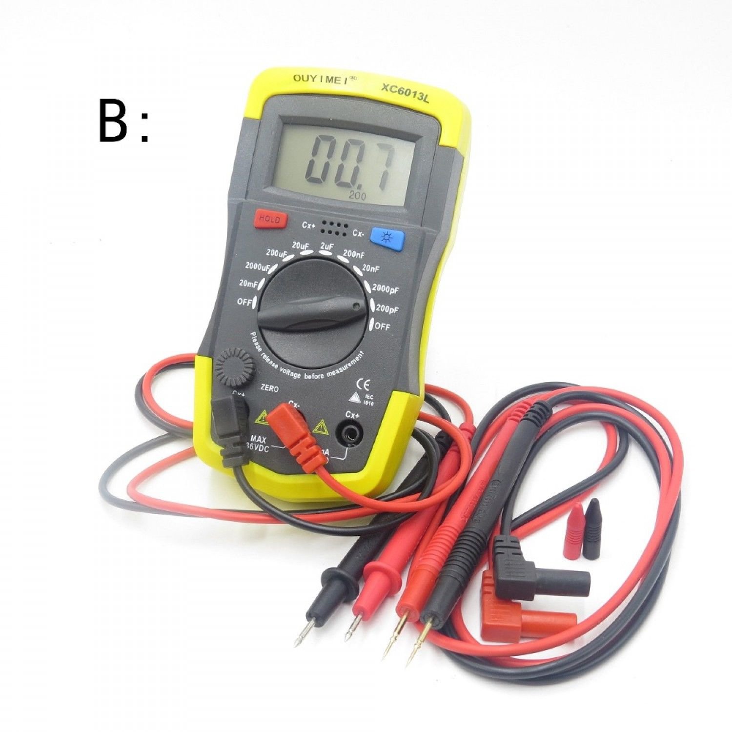 Capacimetro Digital Capacity Meter Capacitor Capacitance Tester LCD