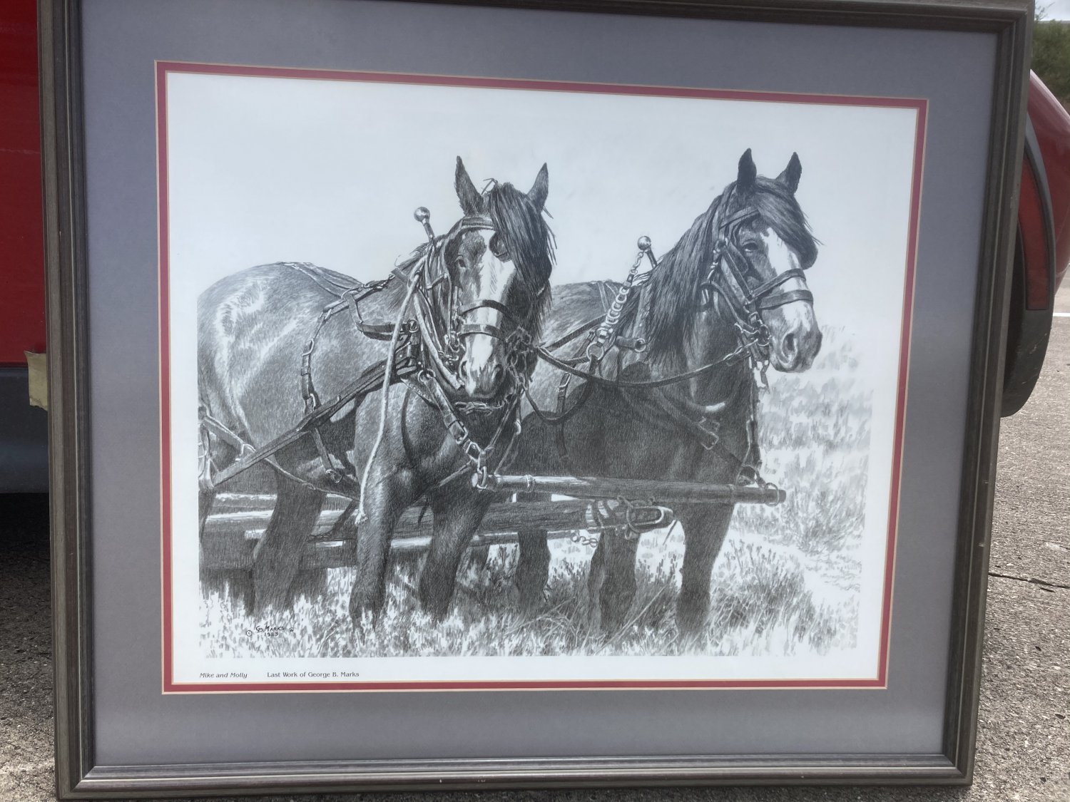 “Mike And Molly” Last Work Of George B. Marks 1983 Signed Print.