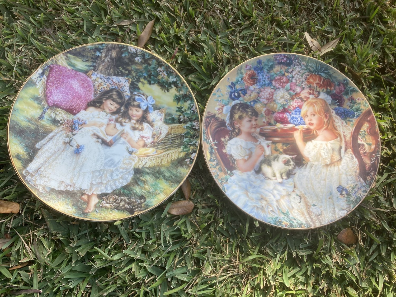 Two 1991 Reco Limited Edition Plates:"The Tea Party" & “Storybook ...
