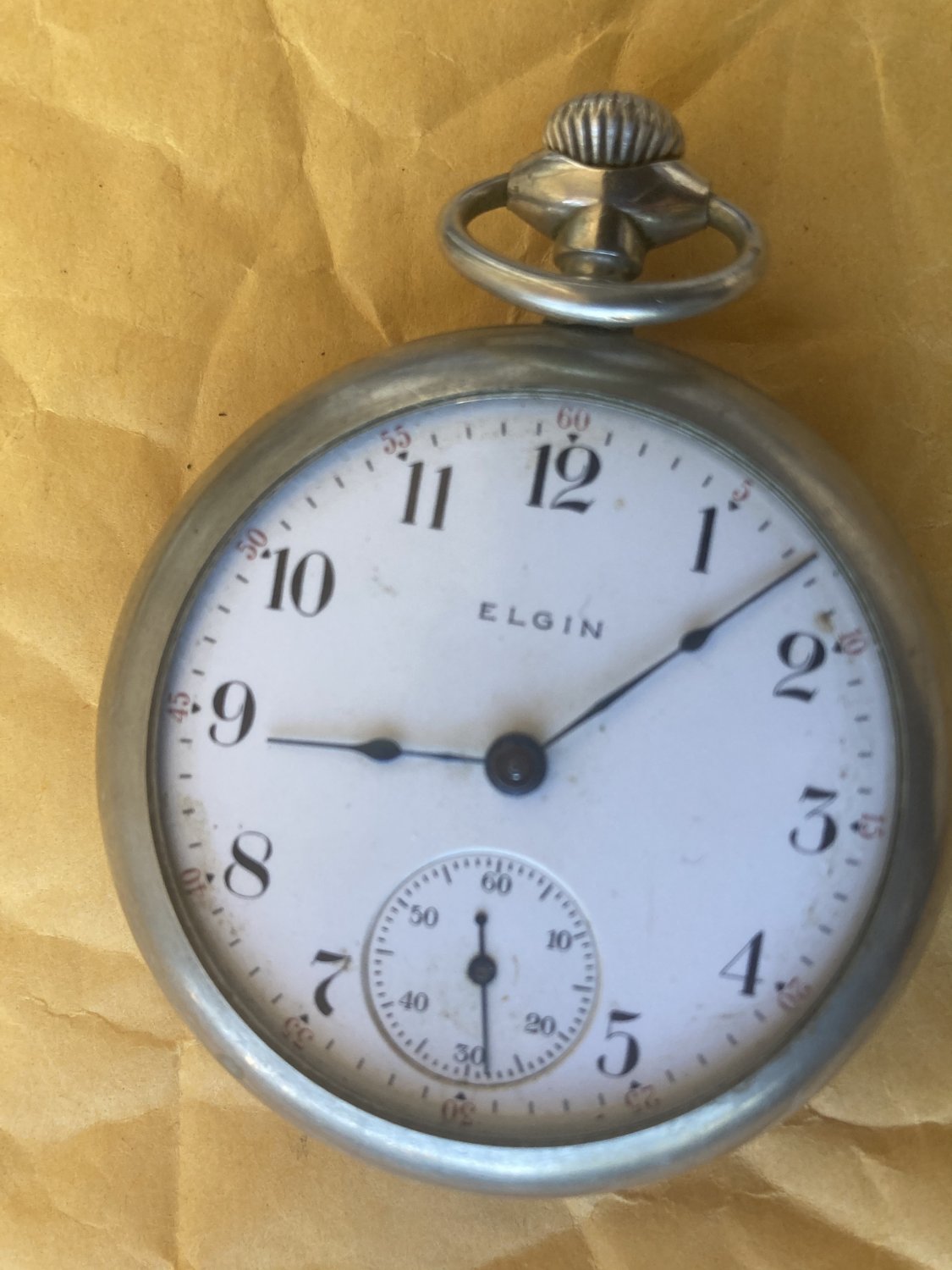 Vintage Elgin Pocket Watch Case As Is For Parts. No Crystal.Great Find.