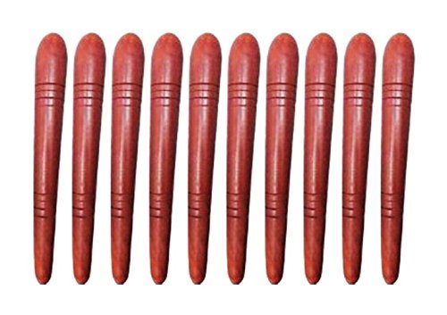 10 Pcs Thai Traditional Reflexology Foot Massage Stick Massager Red Wood