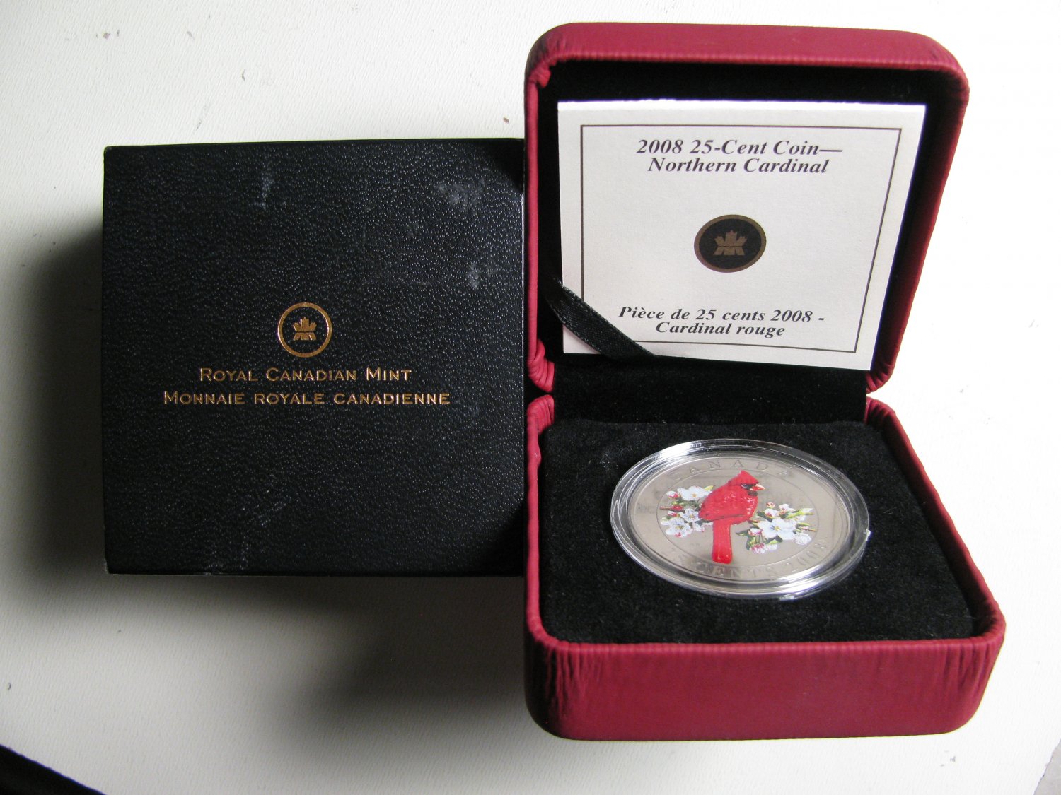 2008 Specimen 25 cents Birds of Canada #4-Northern Cardinal quarter ...