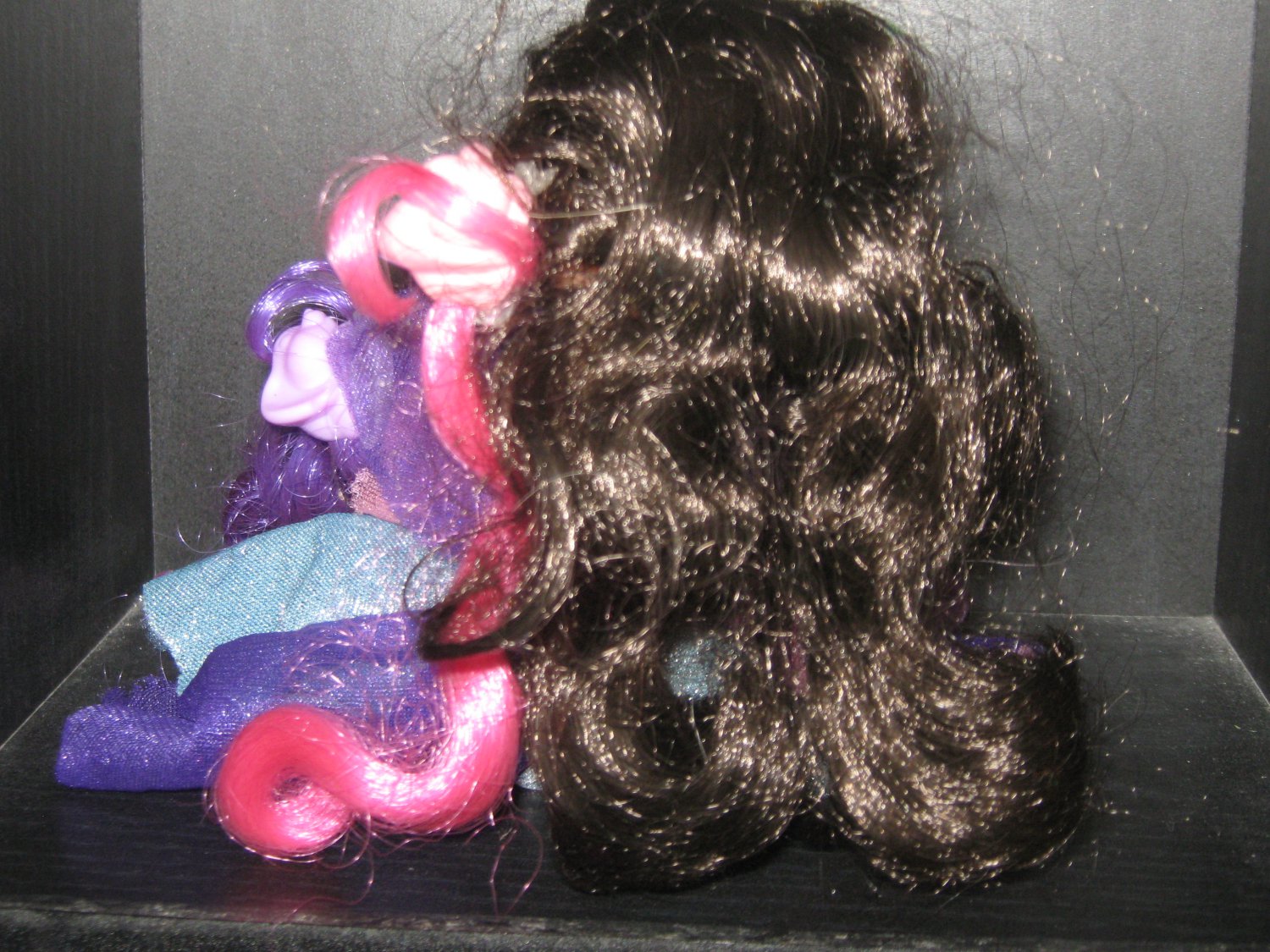 TCFC Vintage Lady Lovely Locks: Dutchess RavenWaves w/2 Gnome pixies