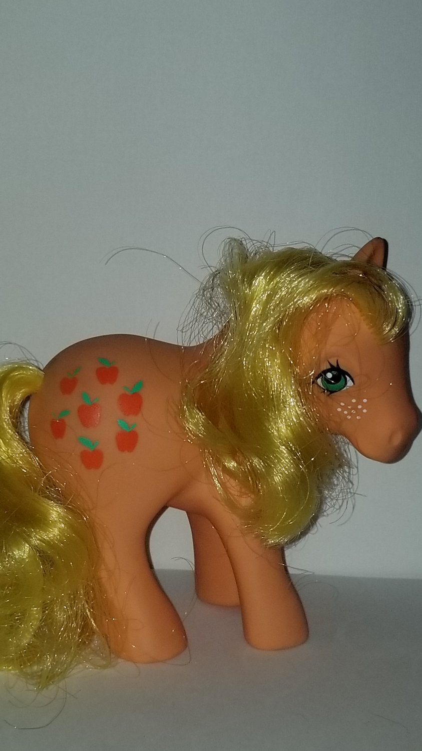 My little pony Vintage G1: LONG Curly Hair APPLEJACK Variant APPLE JACK