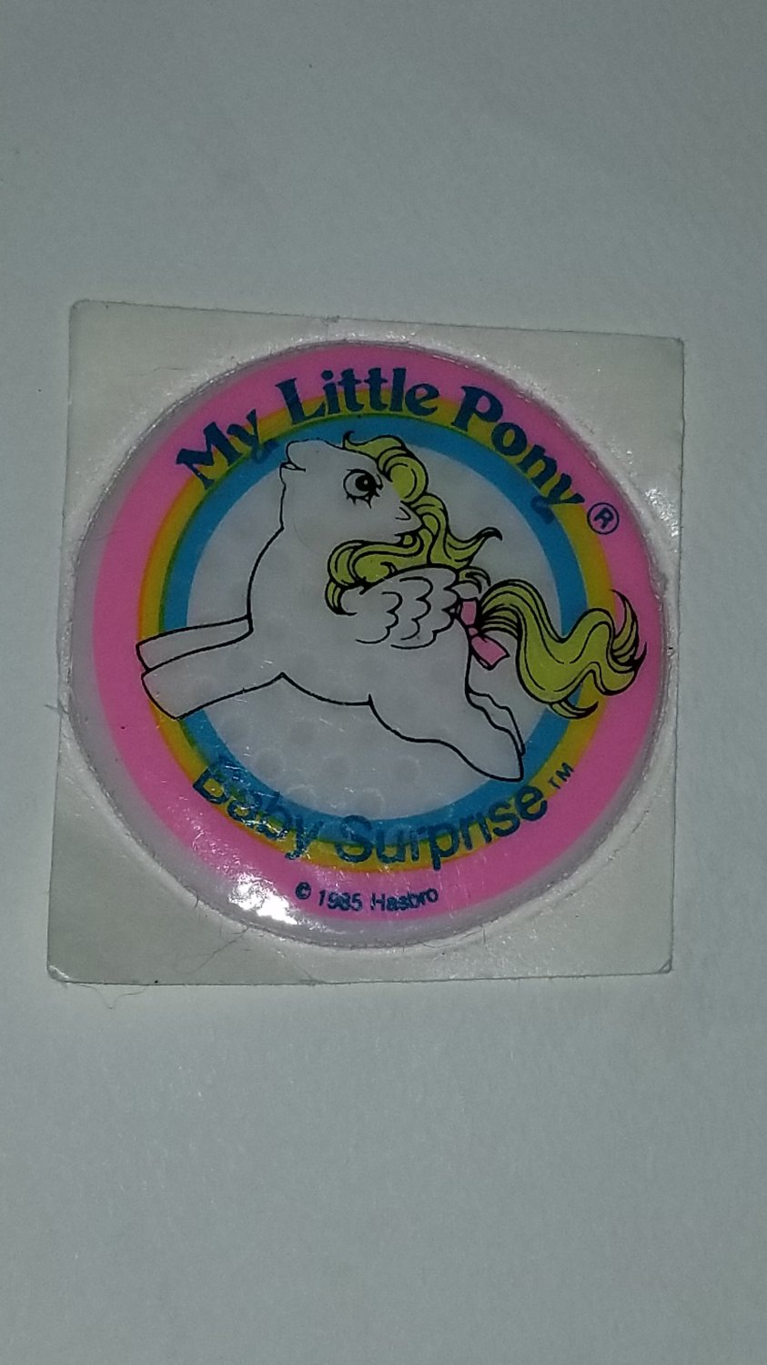 MLP My Little pony Vintage G1 - Baby Surprise Puffy Sticker pegasus