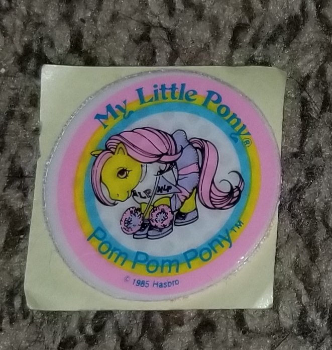 MLP My Little pony Vintage G1 - Sticker - Ponywear - Pom Pom Pony