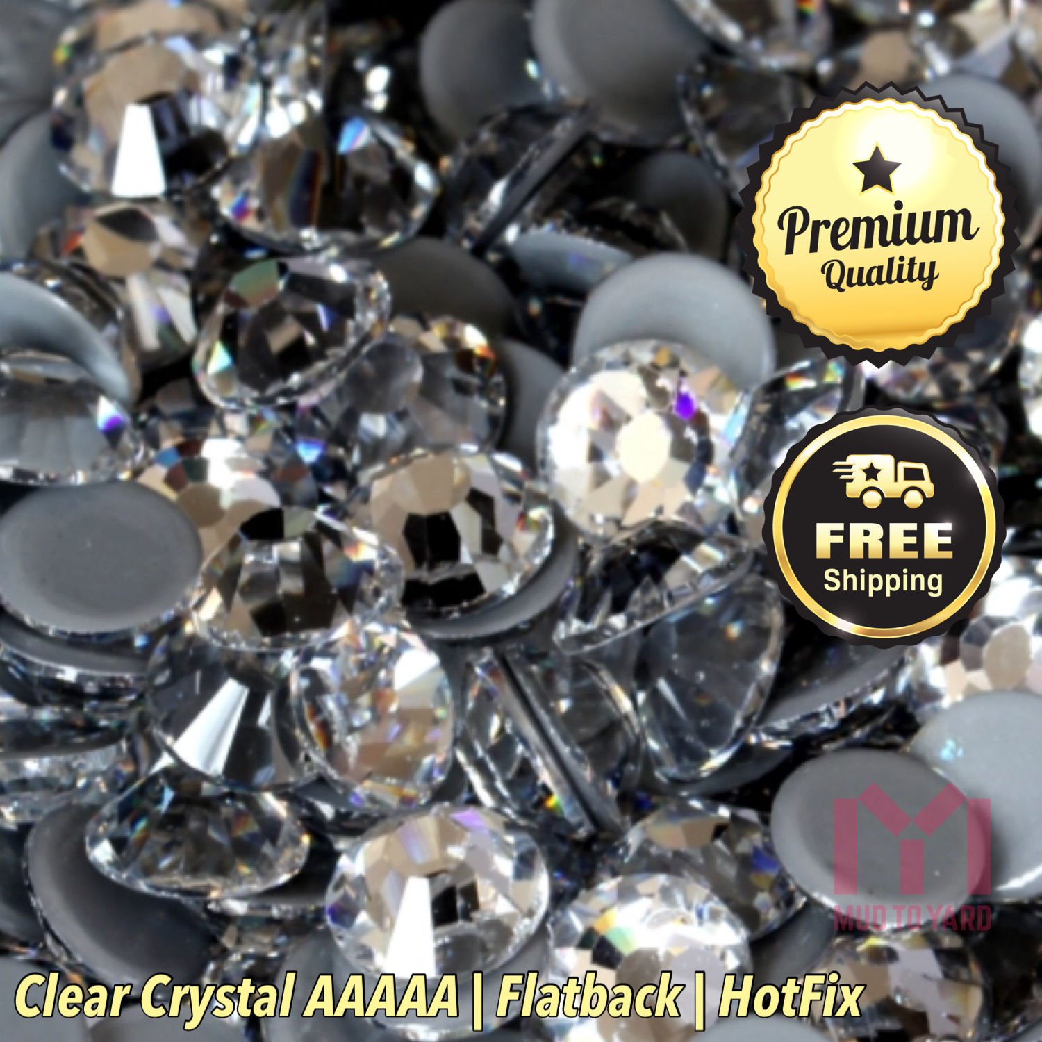 1440pcs Diamond Crystal Clear Rhinestone Hotfix Motif Design wedding ...