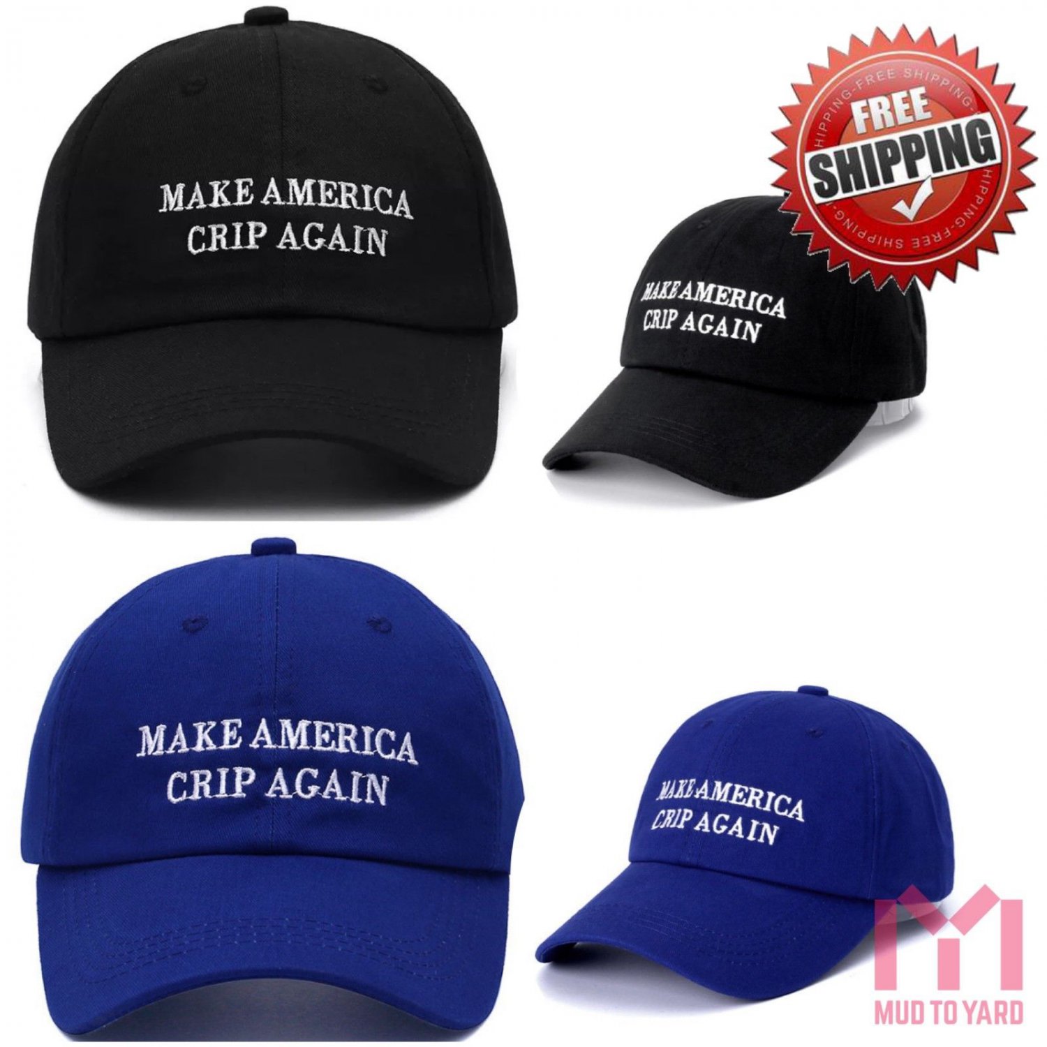 MAKE AMERICA CRIP AGAIN Baseball Cap Snapback 2016 Donald Great ...