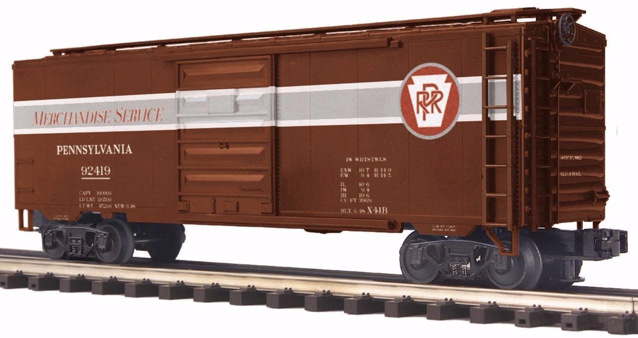 MTH 20-93163 PRR 40' Boxcar #92500 Pennsylvania Premier O scale die cast trucks