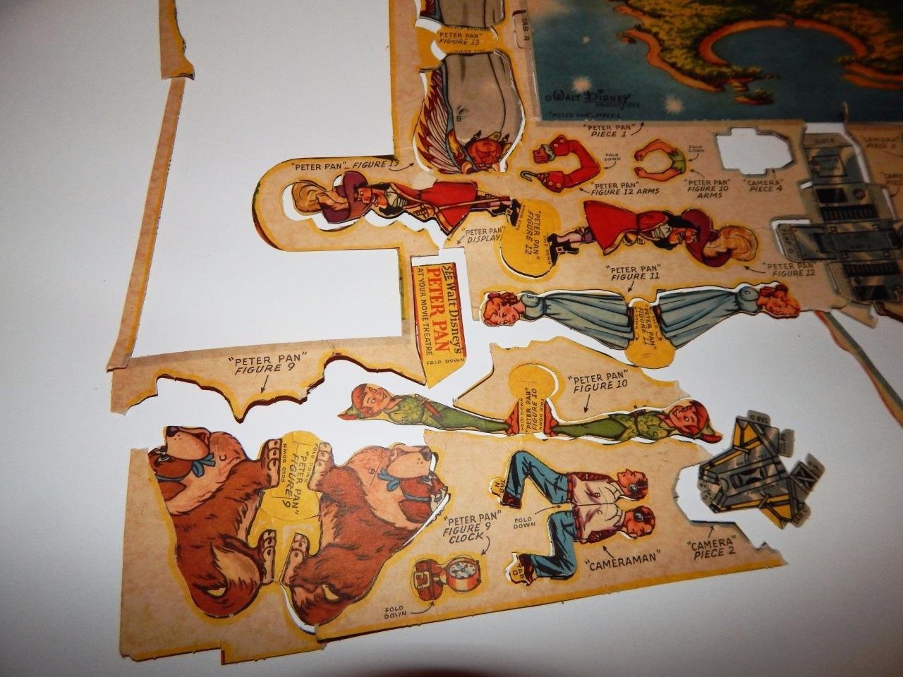 Admiral Television DISNEY PETER PAN Studio Cardboard Paper Playset ...