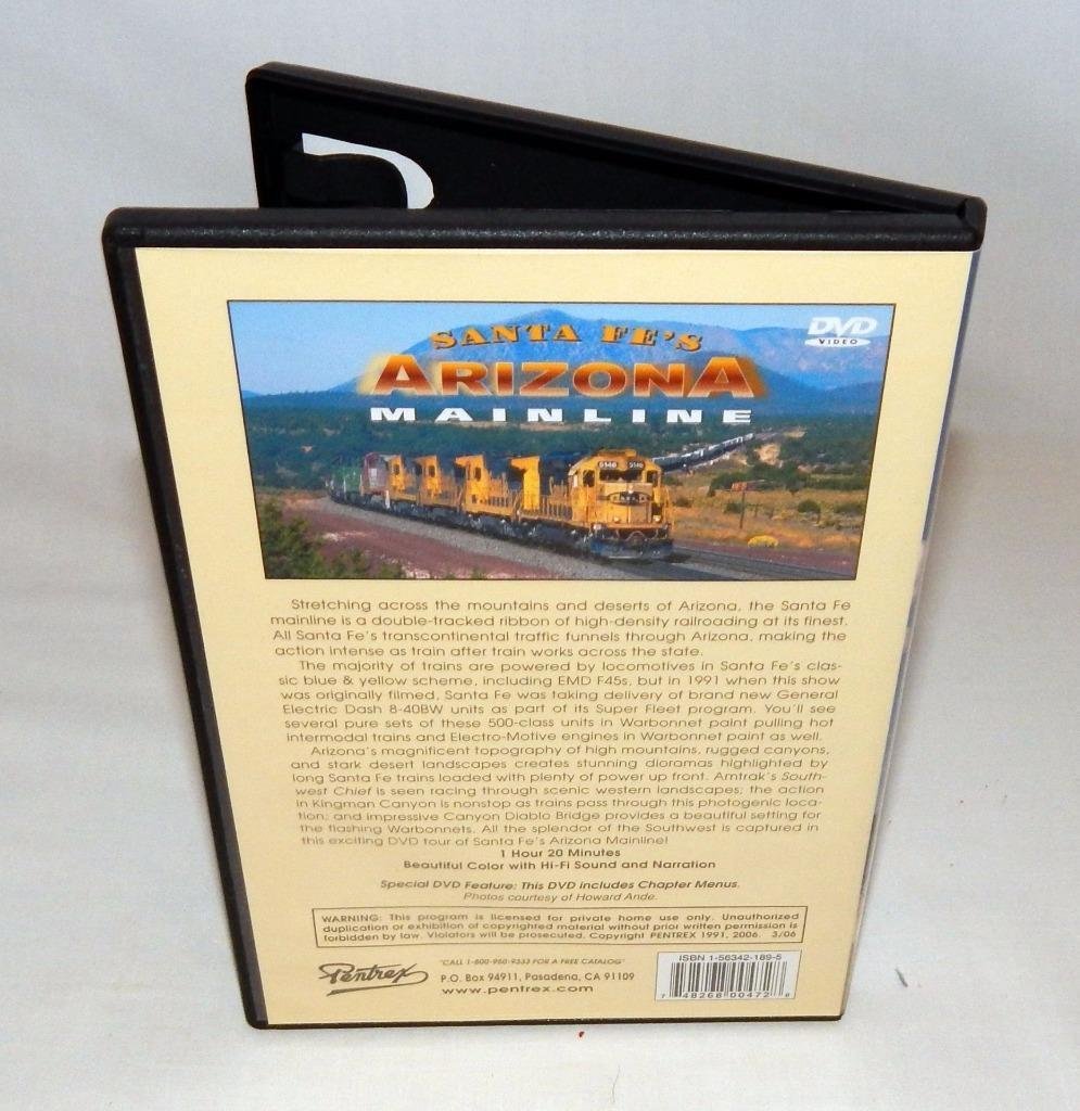Santa Fe's Arizona Mainline Pentrex Train DVD Railroad Video Blue ...
