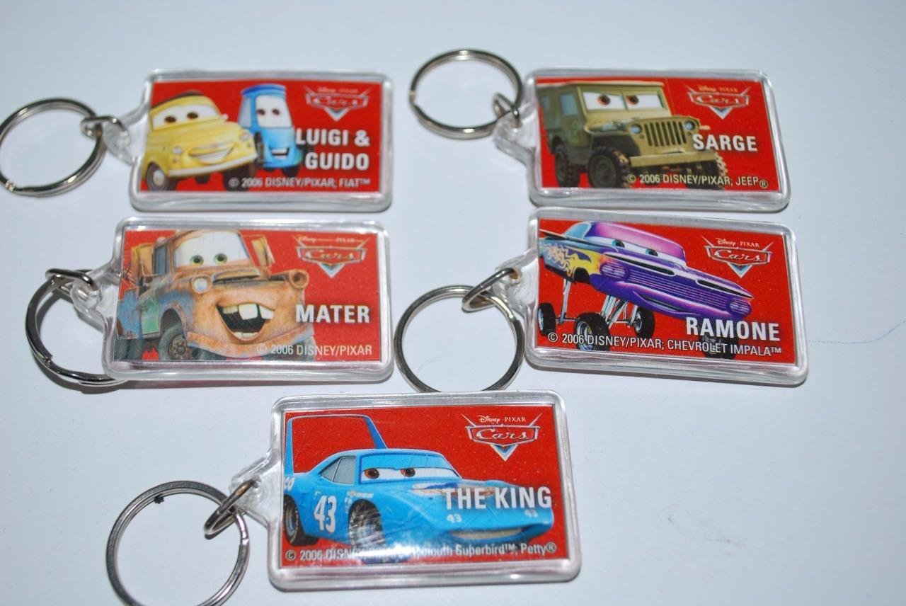 Disney PIXAR CARS Set of 5 Keychains State Farm promo 2006 Tow Mater ...