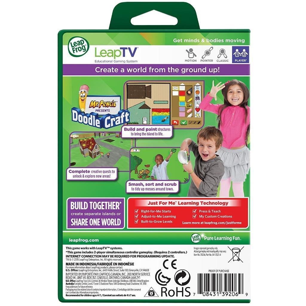 LEAP FROG LEAPTV DOODLE CRAFT Educational Active Video Game Creativity ...
