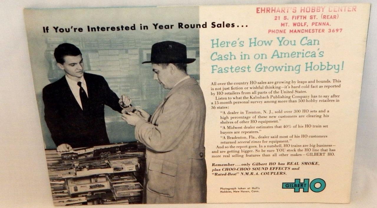 Vintage AC Gilbert HO 1955 Catalog D1820 American Flyer Trains Crisp