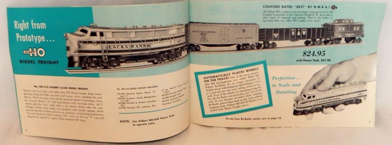 Vintage AC Gilbert HO 1955 Catalog D1820 American Flyer Trains Crisp