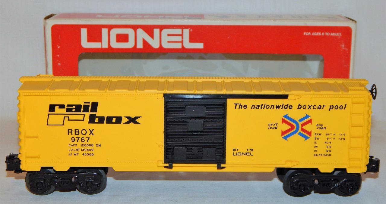 Lionel Trains 6-9767 Rail Box Railbox Boxcar 1976-77 Rbox Yellow 9700 ...