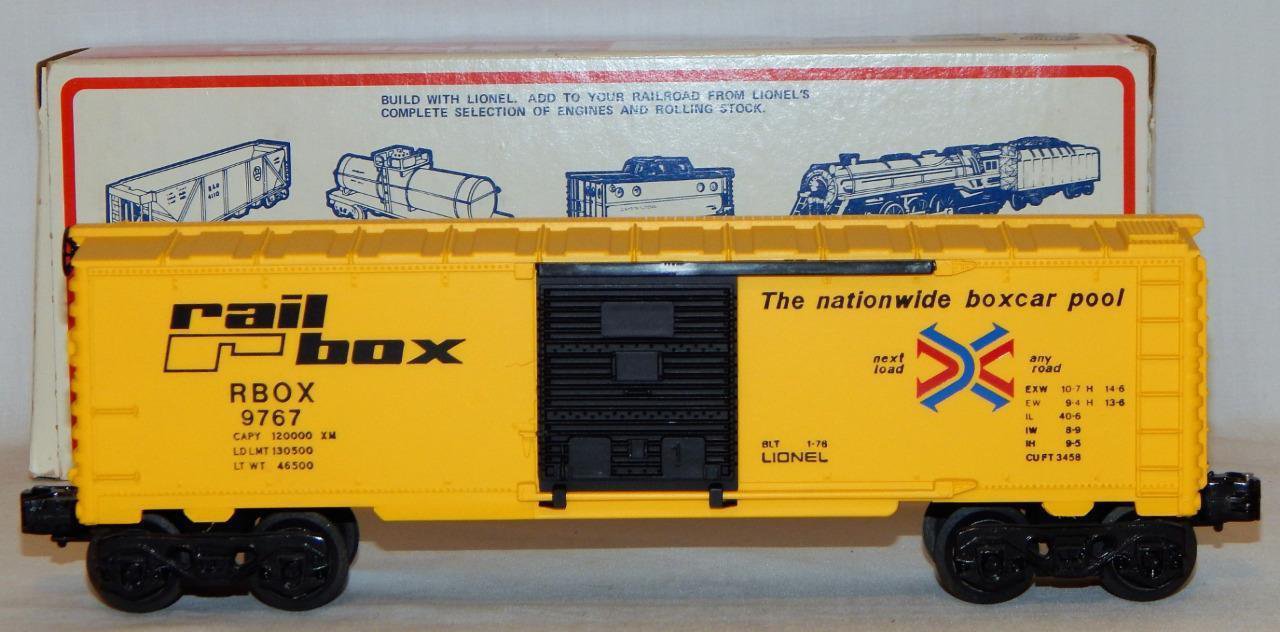 Lionel Trains 6-9767 Rail Box Railbox Boxcar 1976-77 Rbox Yellow 9700 ...