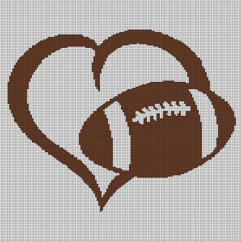 LOVE FOOTBALL CROCHET AFGHAN PATTERN GRAPH