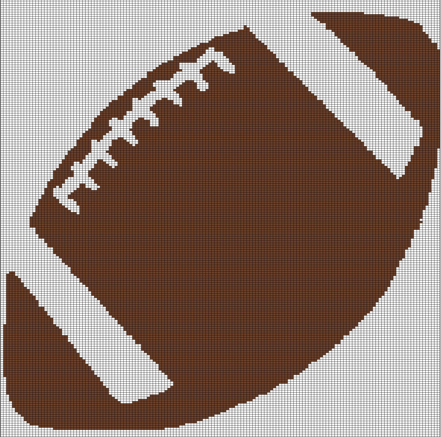 AMERICAN FOOTBALL CROCHET AFGHAN PATTERN GRAPH