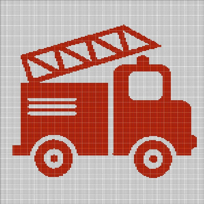 FIRE ENGINE CROCHET AFGHAN PATTERN GRAPH