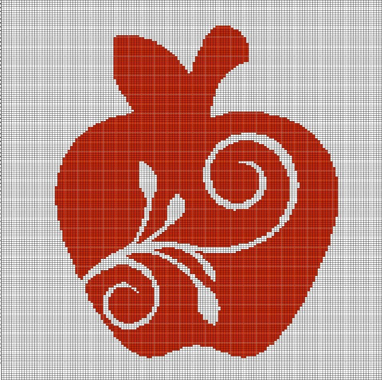 APPLE WITH MOTIFS A CROCHET AFGHAN PATTERN GRAPH