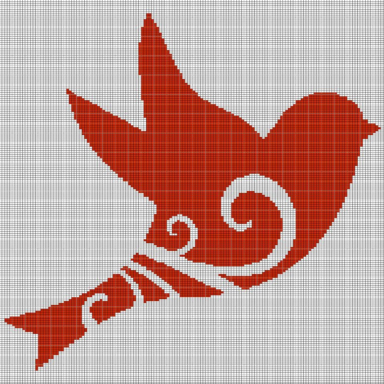 RED BIRD CROCHET AFGHAN PATTERN GRAPH