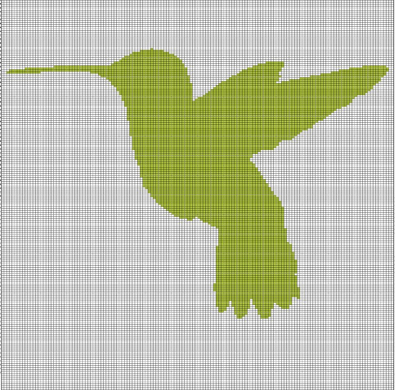 LIME HUMMINGBIRD CROCHET AFGHAN PATTERN GRAPH
