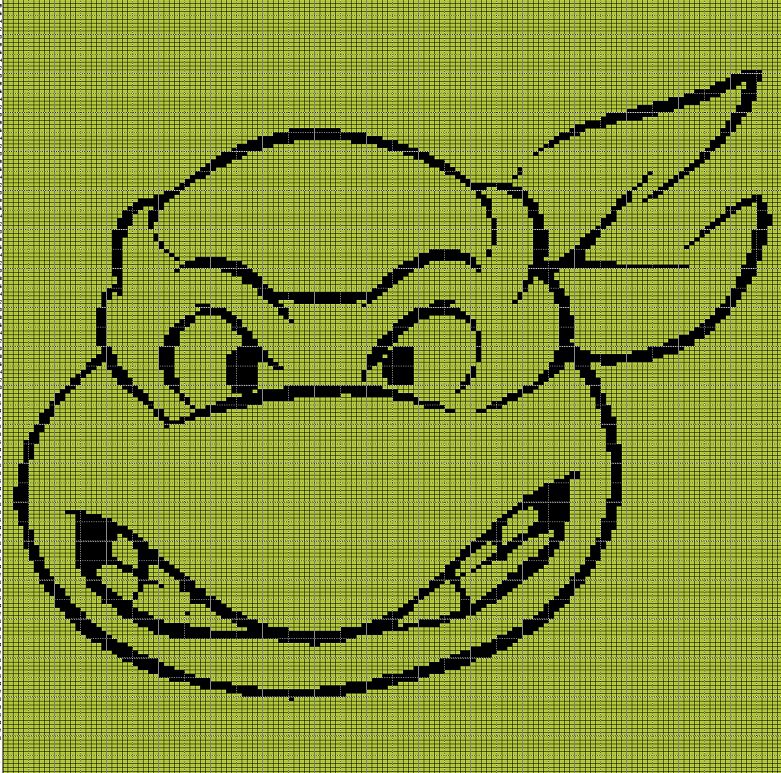 TEENAGE MUTANT NINJA TURTLE CROCHET AFGHAN PATTERN GRAPH