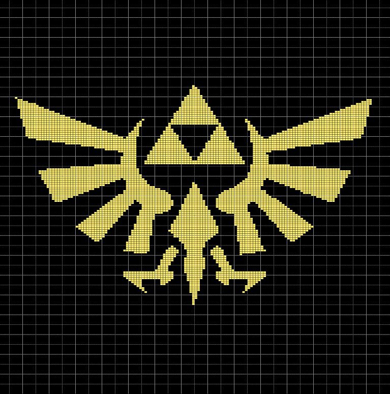 LEGEND OF ZELDA SYMBOL CROCHET AFGHAN PATTERN GRAPH