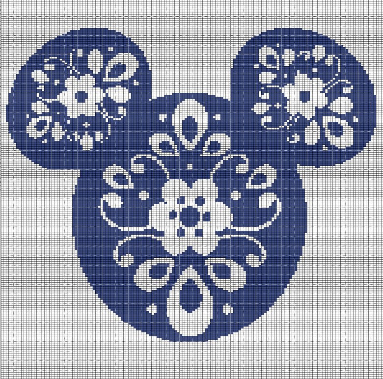 ART DISNEY SYMBOL CROCHET AFGHAN PATTERN GRAPH