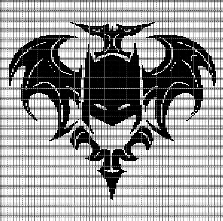 BATMAN SYMBOL CROCHET AFGHAN PATTERN GRAPH