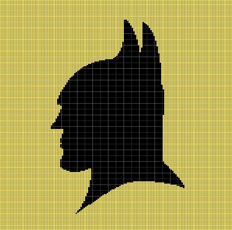 BATMAN HEAD CROCHET AFGHAN PATTERN GRAPH