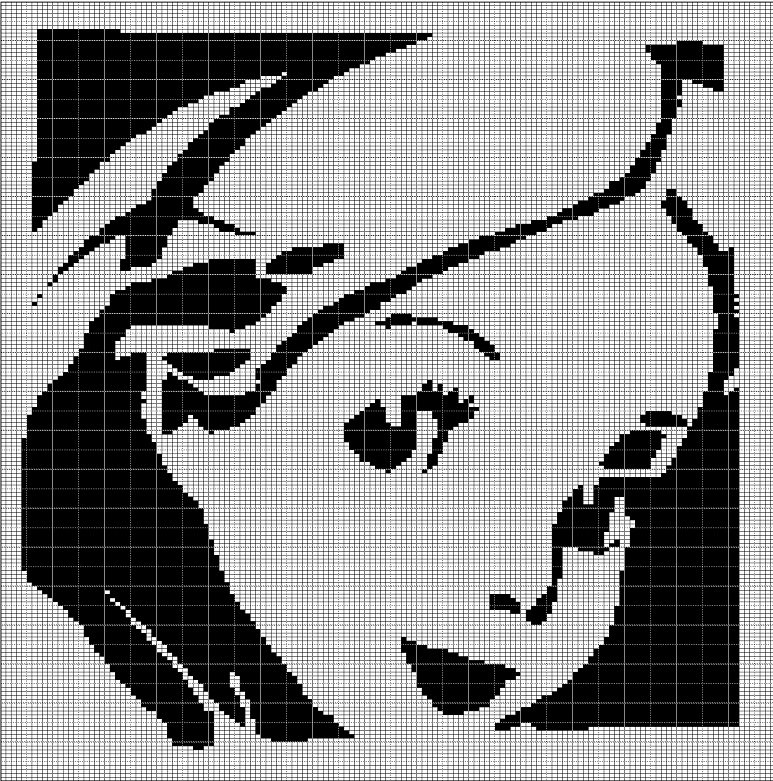ALICE FACE CROCHET AFGHAN PATTERN GRAPH