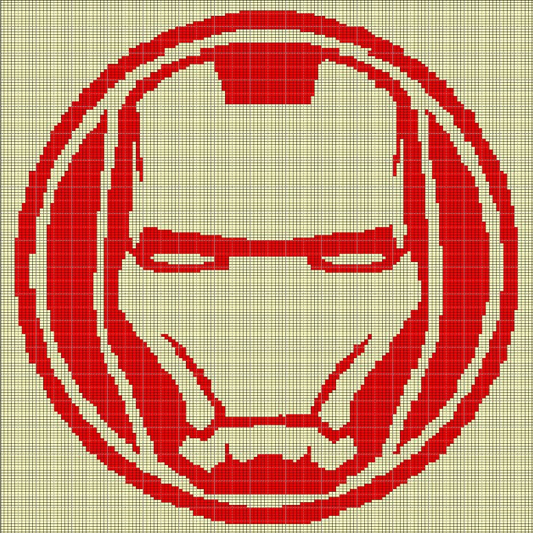 IRON MAN SYMBOL CROCHET AFGHAN PATTERN GRAPH