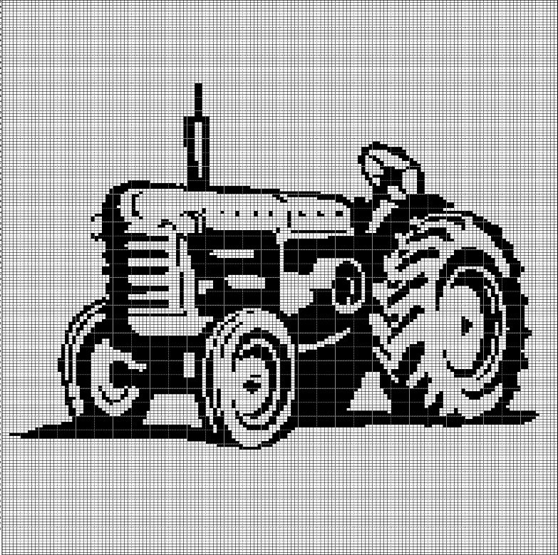 TRACTOR CROCHET AFGHAN PATTERN GRAPH