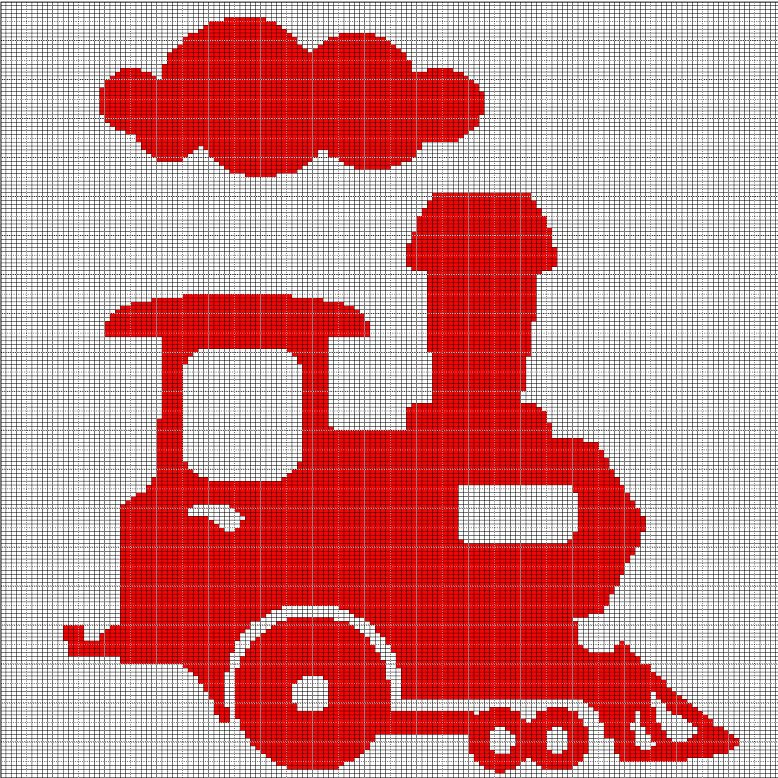 TRAIN CROCHET AFGHAN PATTERN GRAPH