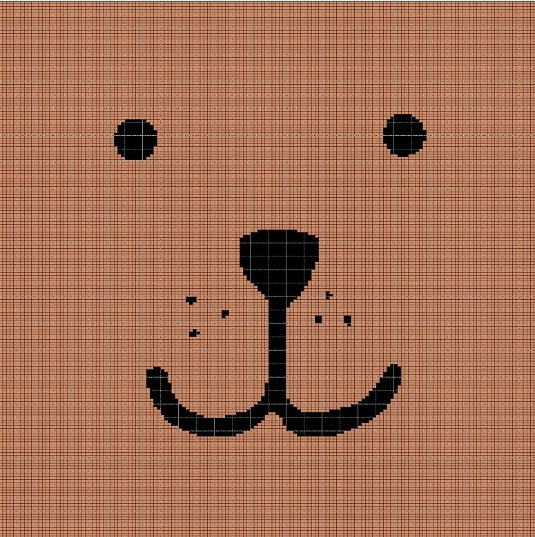 DOG FACE CROCHET AFGHAN PATTERN GRAPH