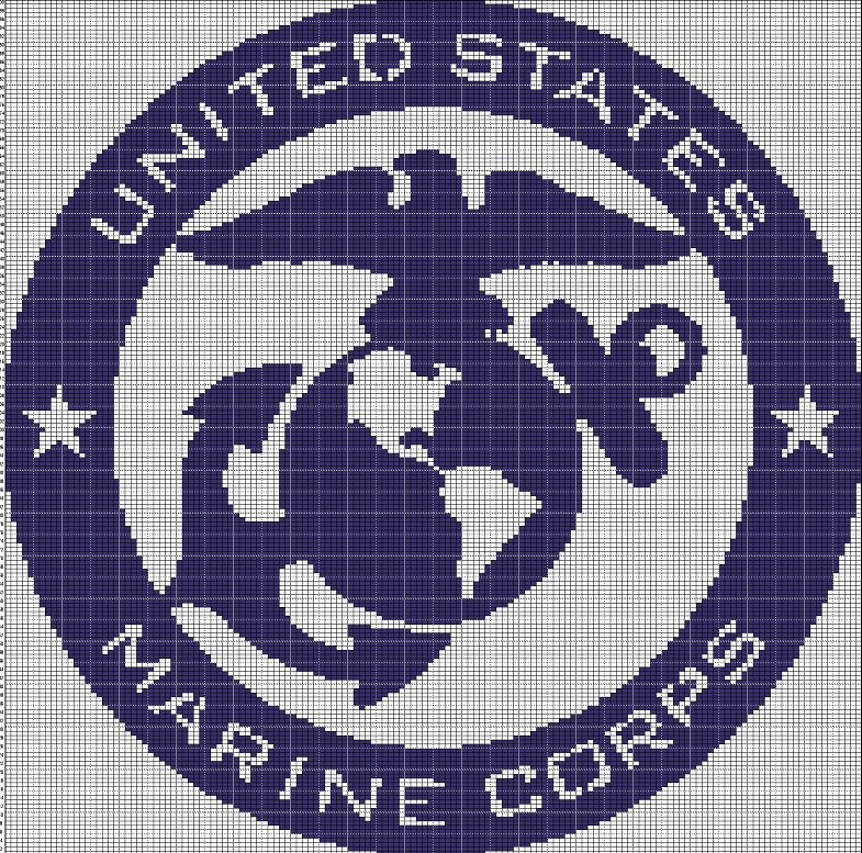 MARINE CORPS CROCHET AFGHAN PATTERN GRAPH